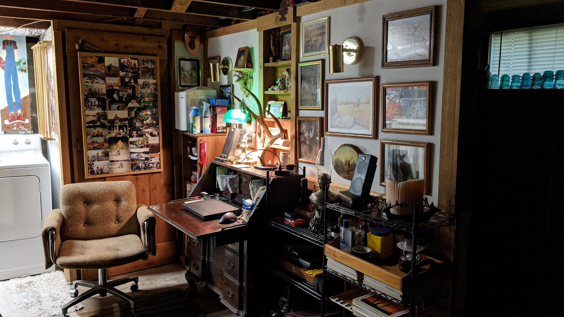 Turned my unfinished basement/laundry room into a multi-use laundry/man cave. Bungalow built in ...