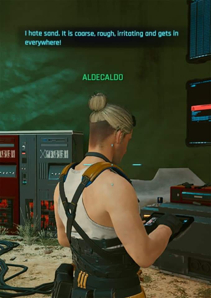 Turns out, hatred towards sand is everywhere. Even in Cyberpunk | Scrolller