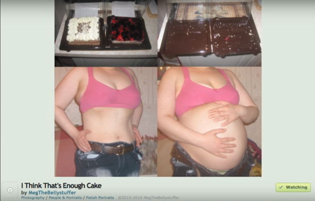 Two cakes, UNBELIEVABLY stuffed belly. | Scrolller