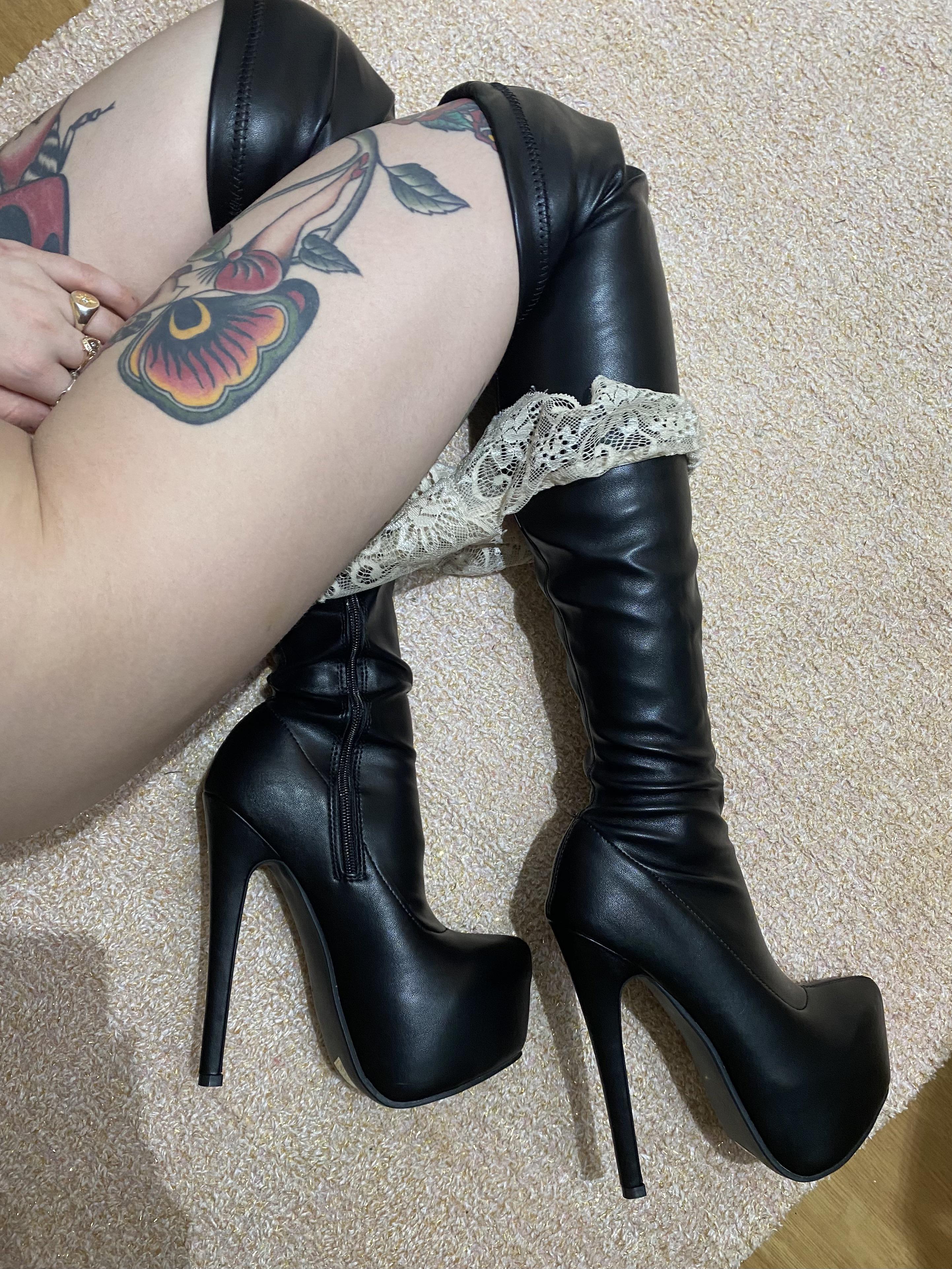 two inch platforms with six inch heels!