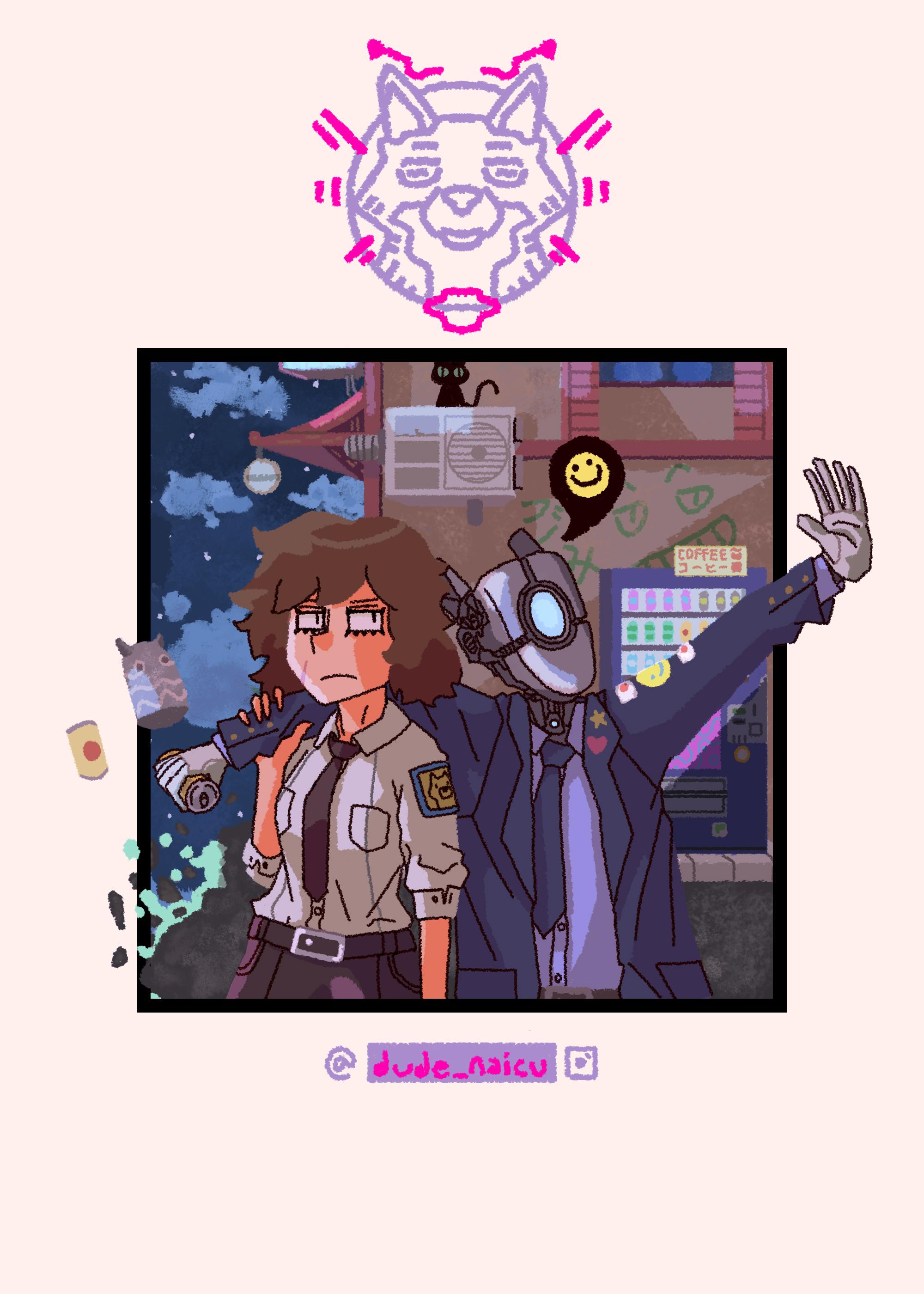 two of my ocs, good cop and bad cop | Scrolller