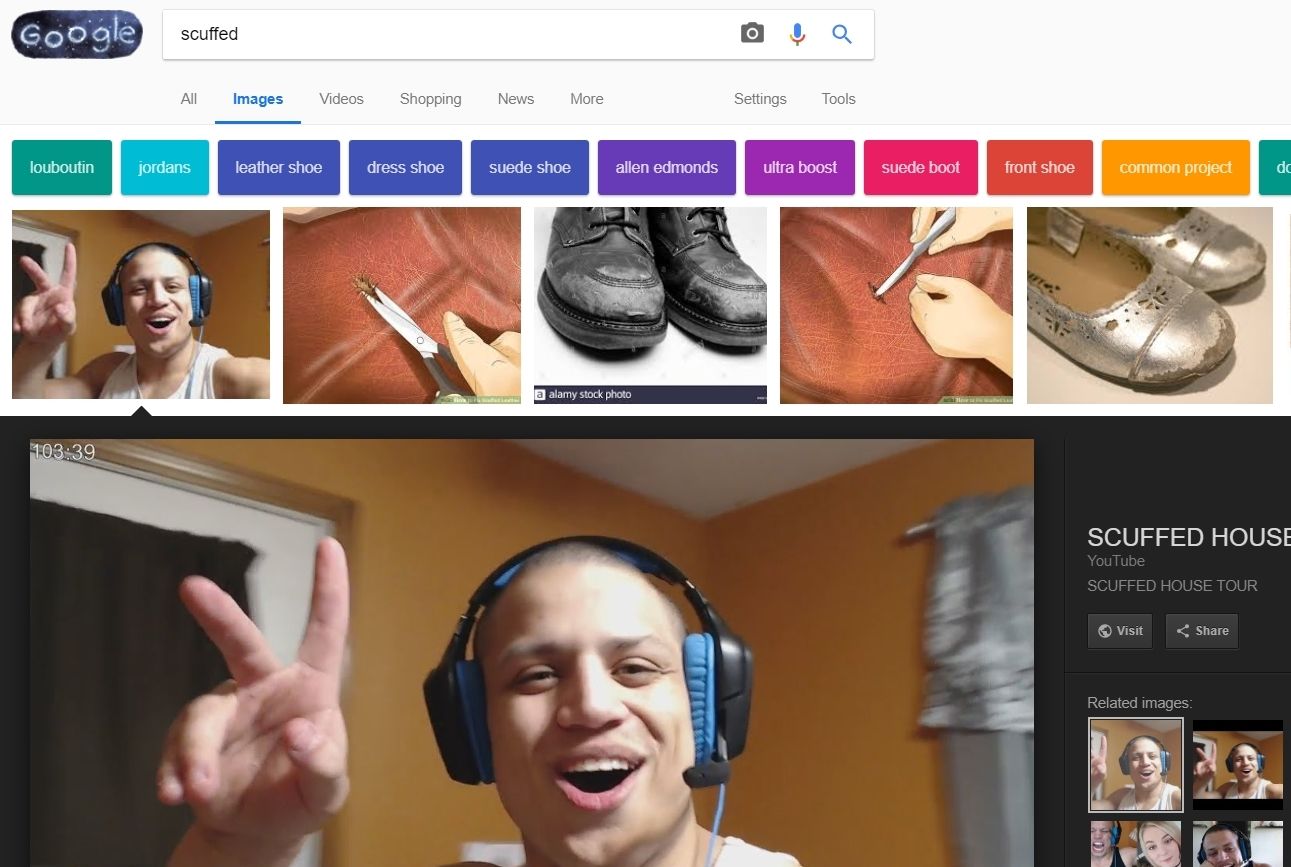Tyler is the first image to show up when typing scuffed in Google Images | Scrolller