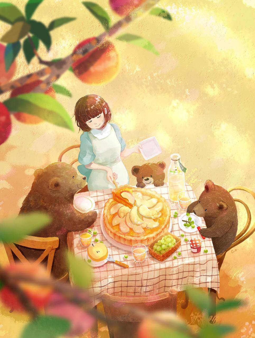 Under the red apple tree by aokarimero | Scrolller