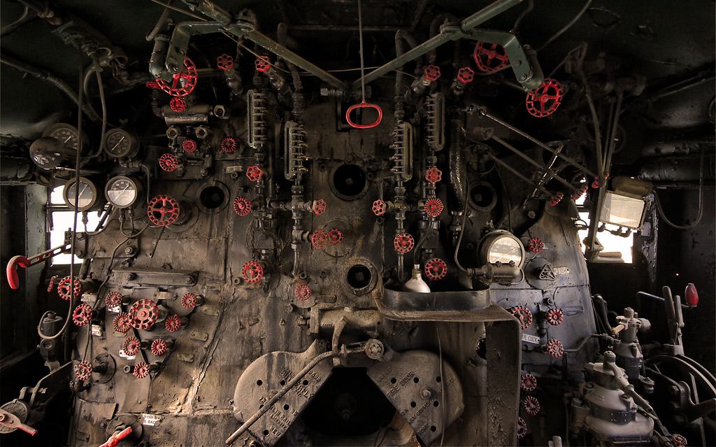 Union Pacific Big Boy steam train interior | Scrolller