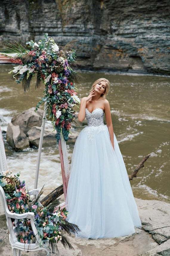 Unique Blue Wedding Dress | Scrolller