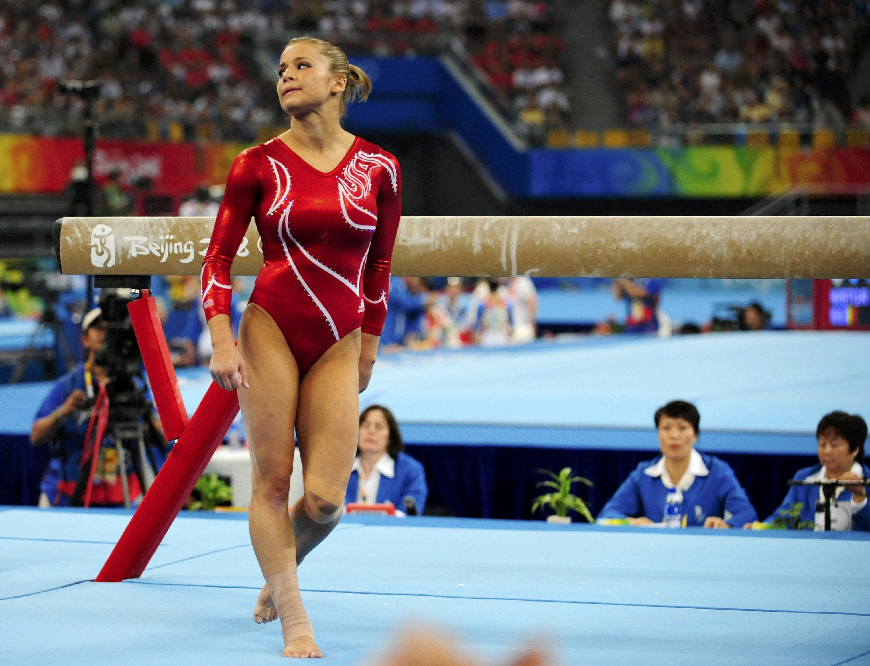 US gymnast Alicia Sacramone red leotard | Scrolller