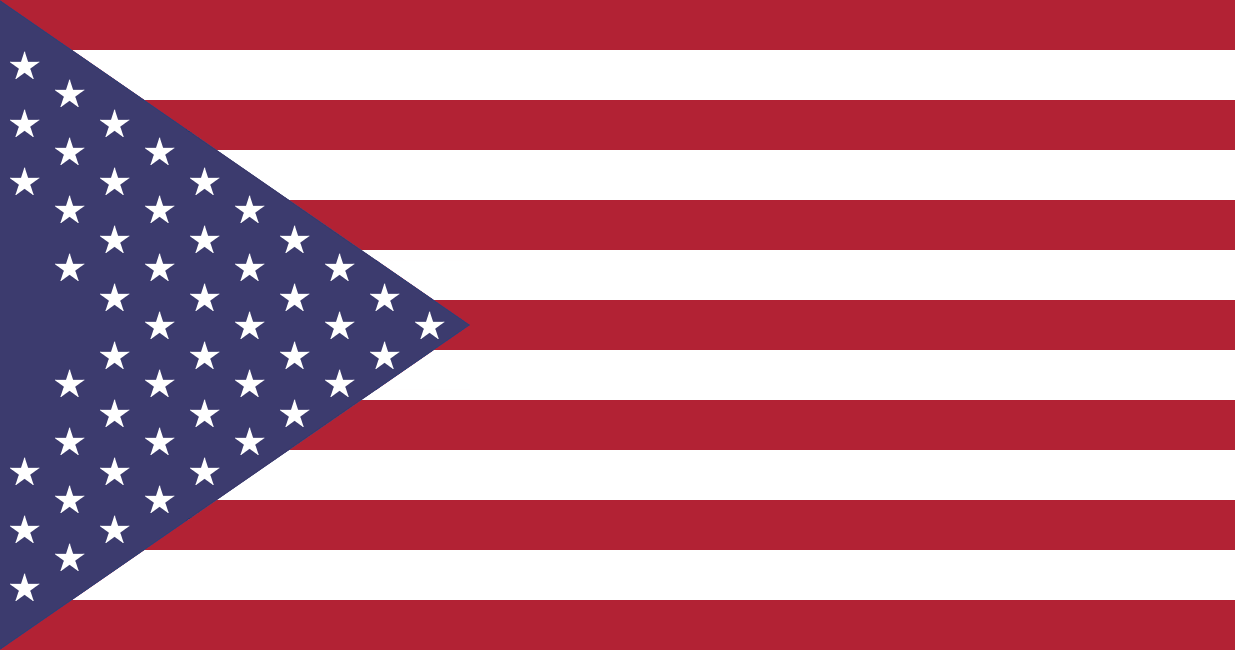 USA flag with triangular canton | Scrolller