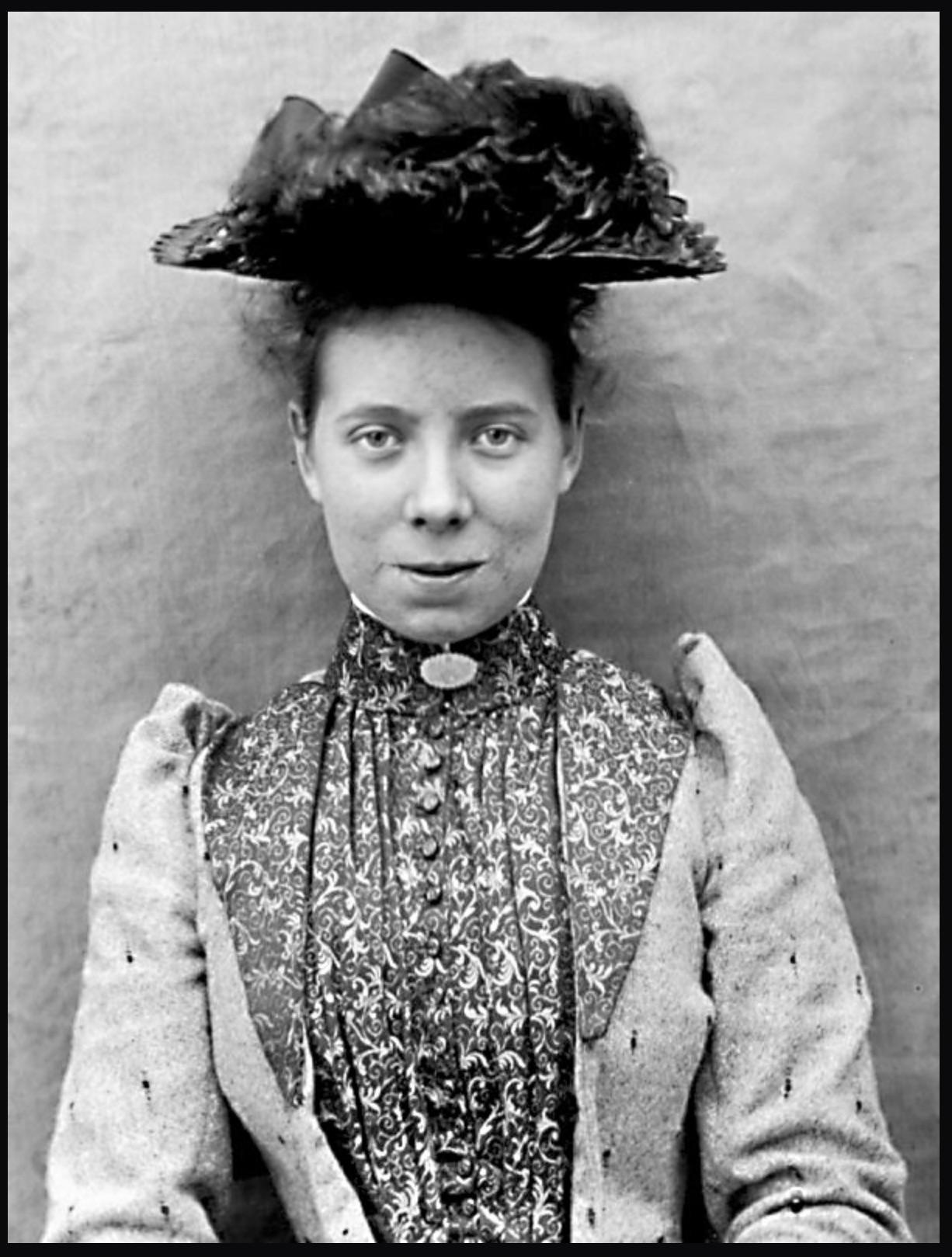 Victorian girl in hat, fancy blouse and jacket, 1890. | Scrolller