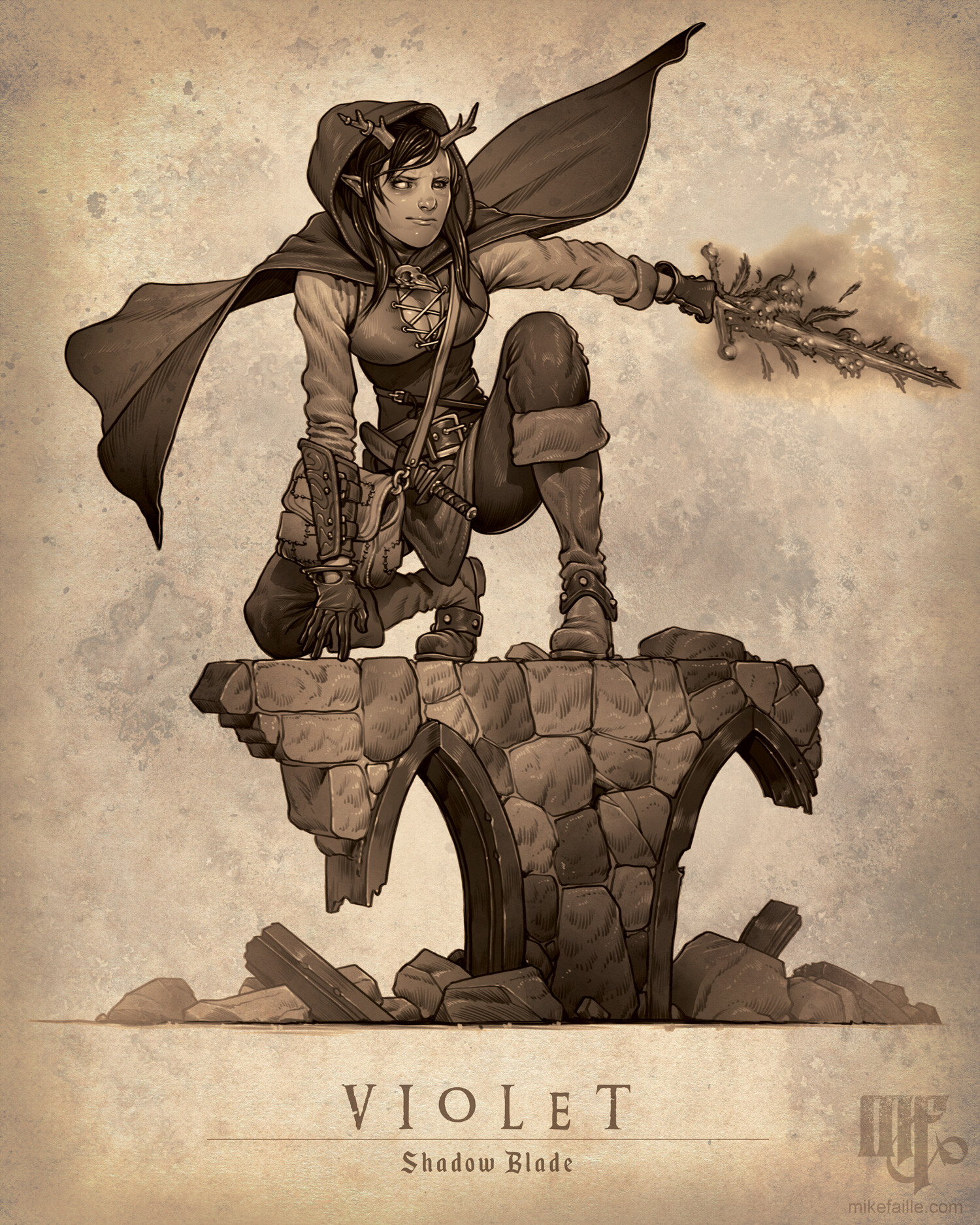 Violet, Tiefling Rogue by Mike Faille | Scrolller