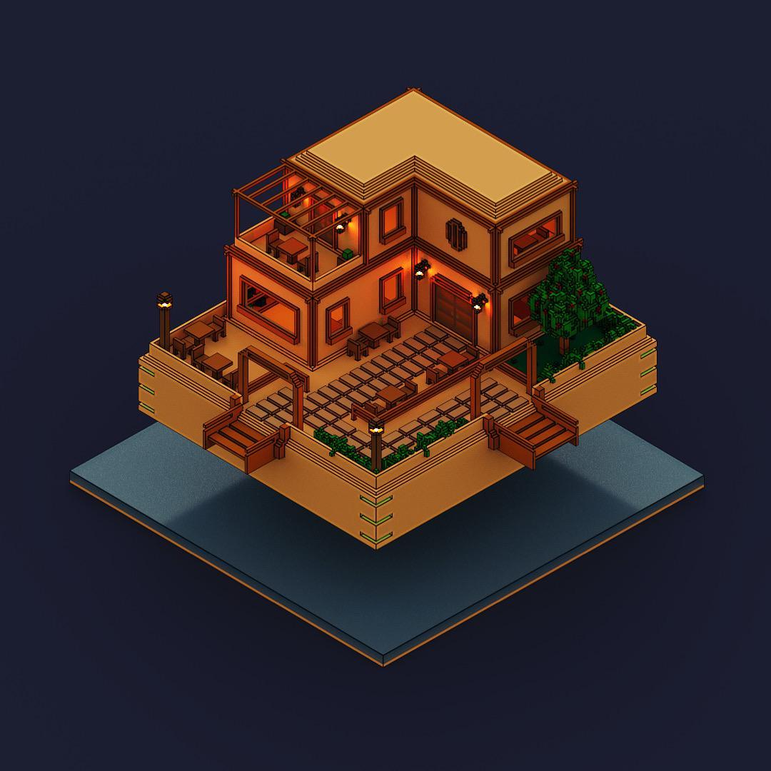Voxel cafe | Scrolller