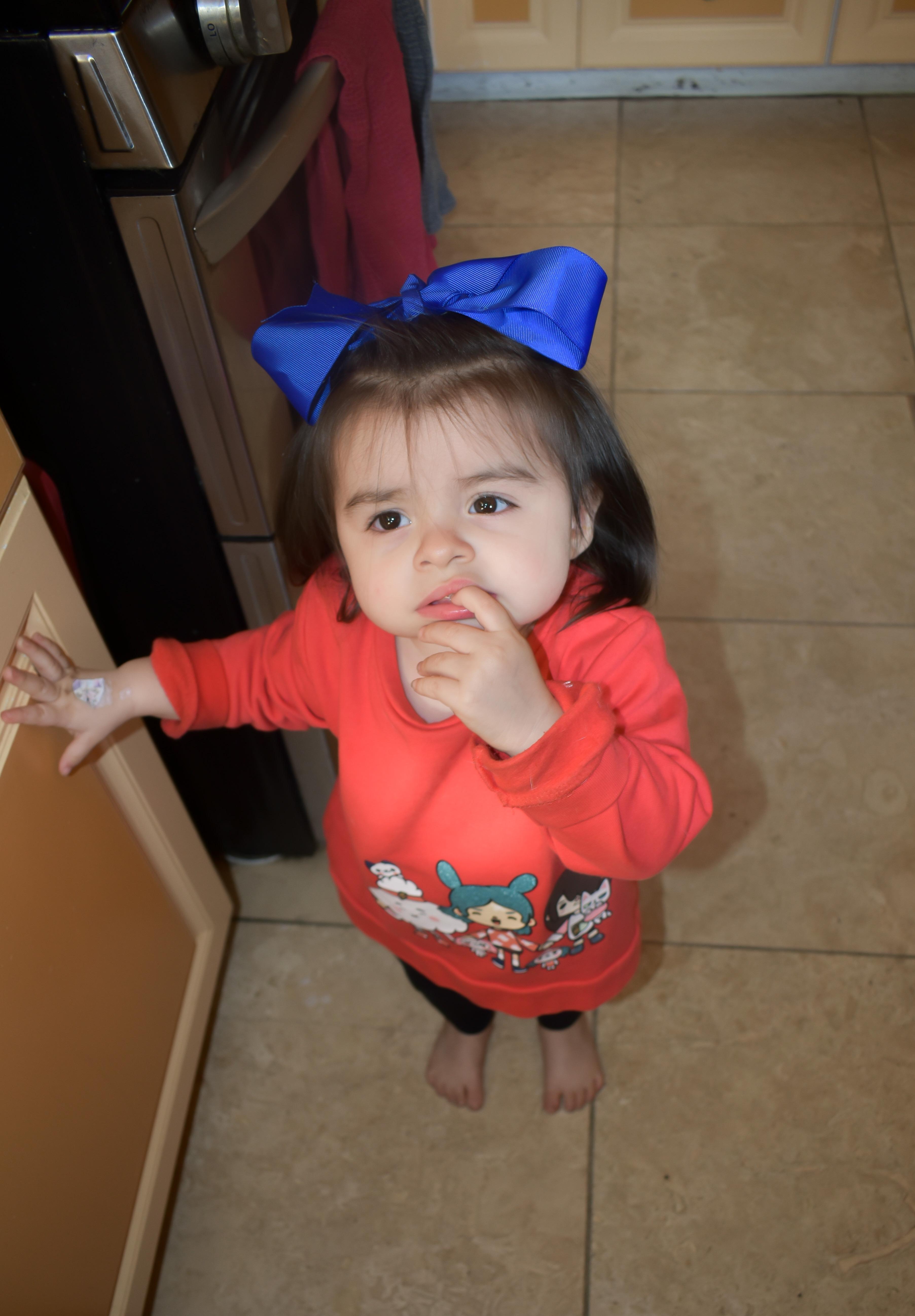 Waiting for me to finish chopping up her fruit | Scrolller