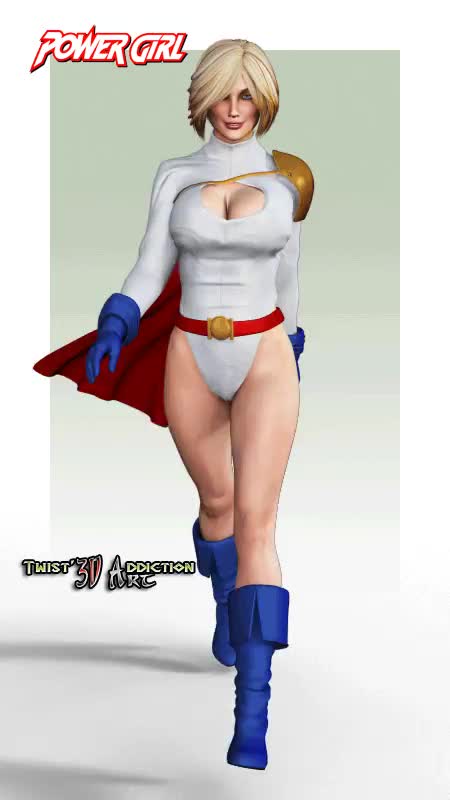 Walking Power Girl by Twist 3D | Scrolller