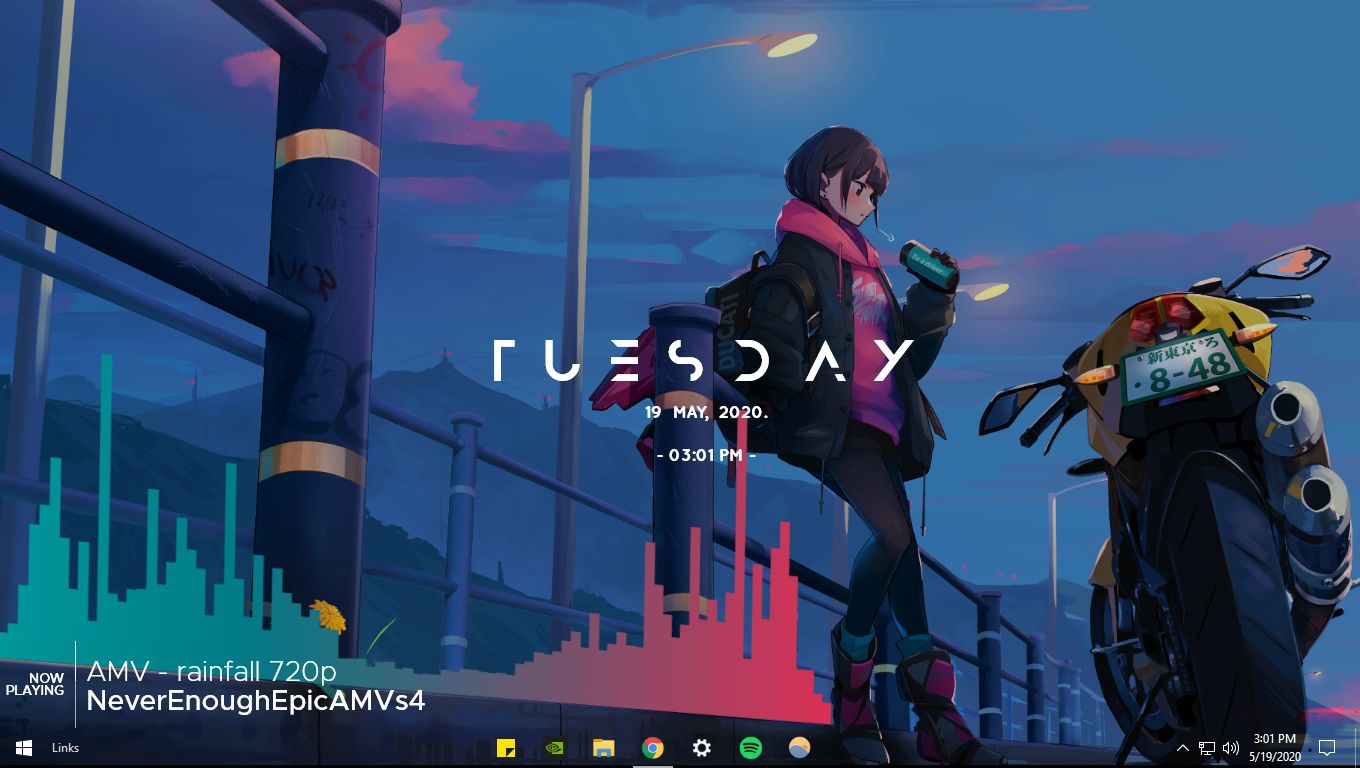 wallpaper engine + rainmeter :D | Scrolller
