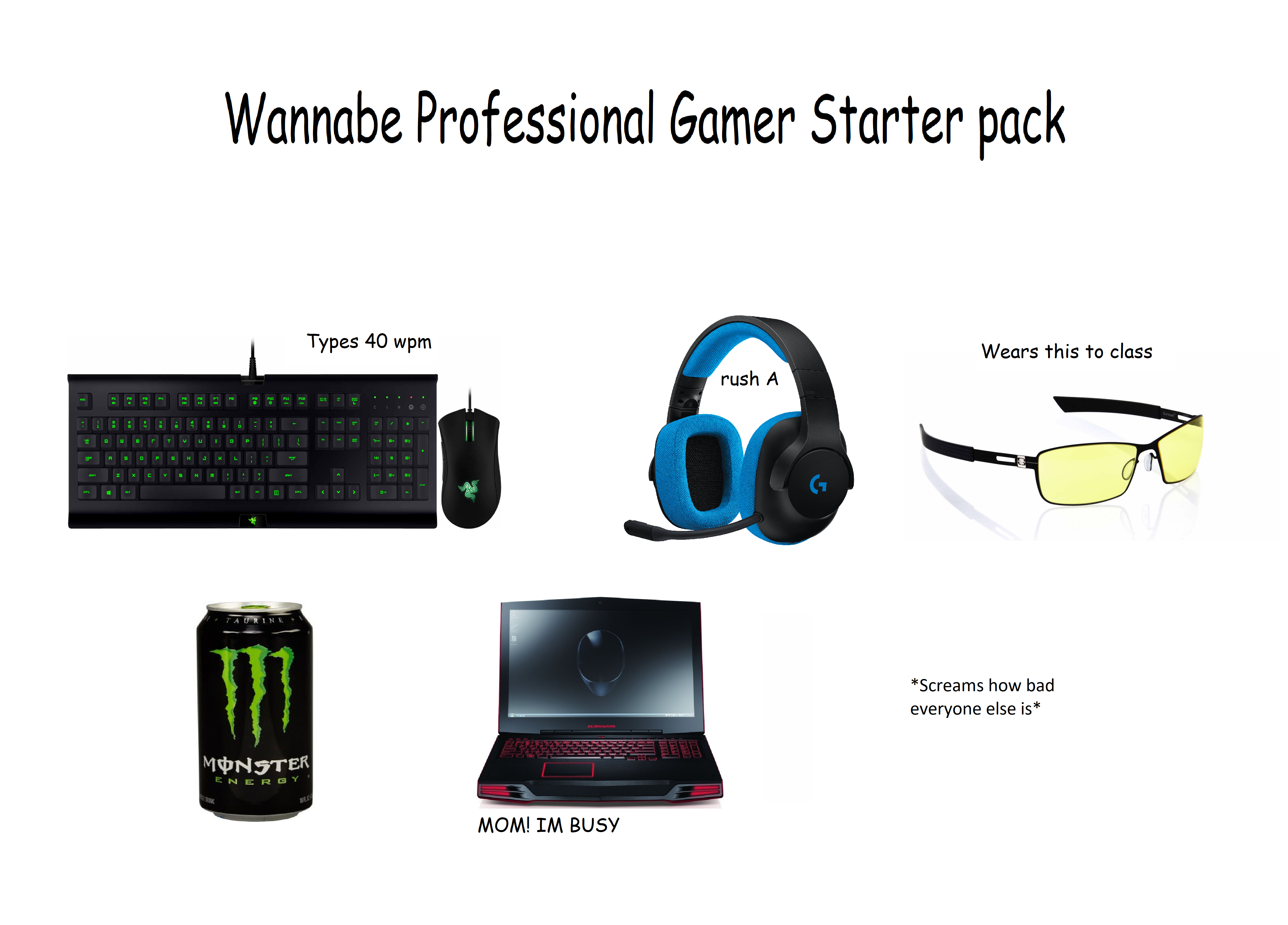Wannabe Professional Gamer Starter Pack | Scrolller