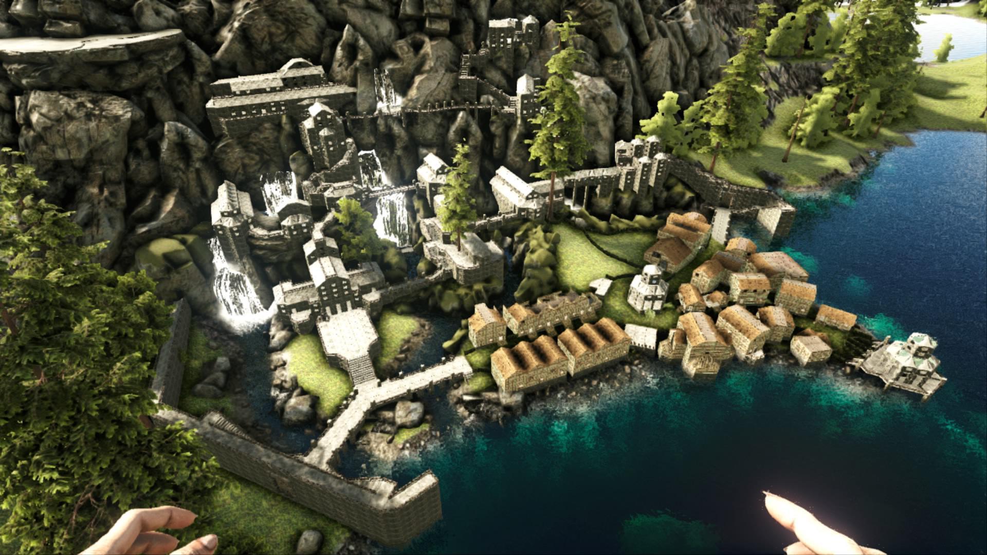 Waterfall Castle/Town. My favorite build to date. | Scrolller