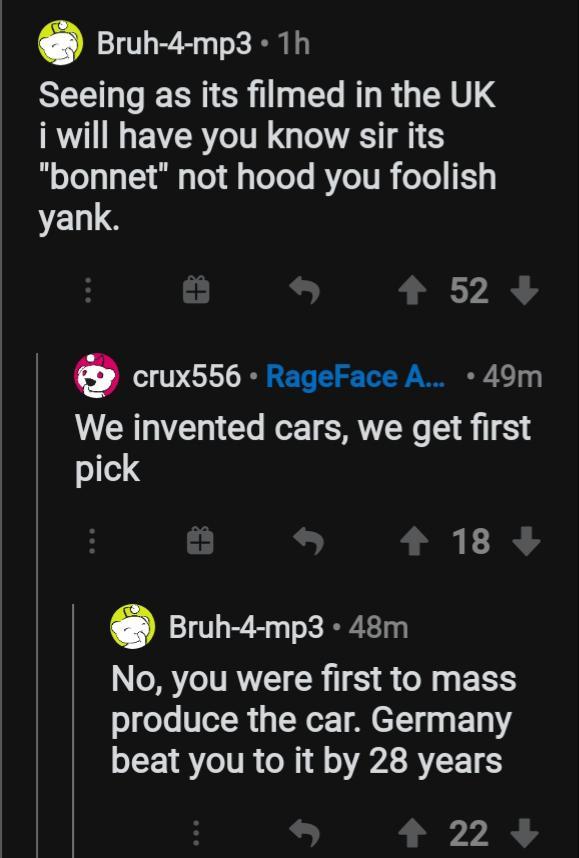 "We invented cars, we get first pick" | Scrolller