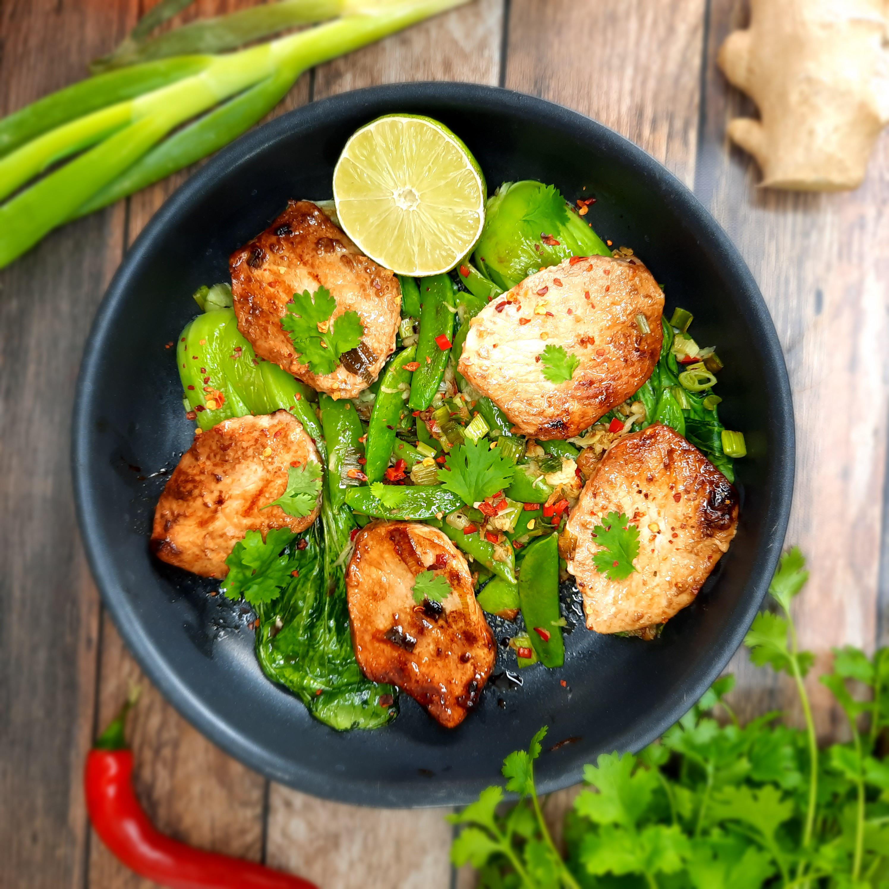 We made marinated pork loin w/ vegetables | Scrolller