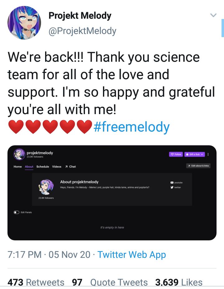 WELCOME BACK MELODY!!! | Scrolller