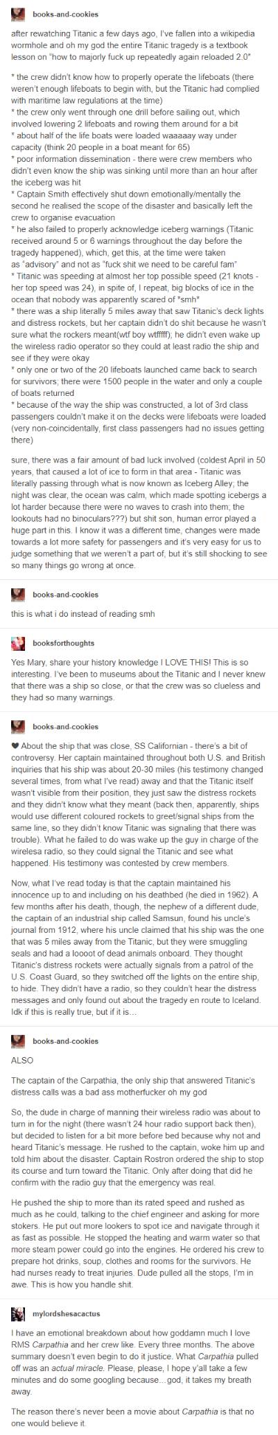 Welcome to the Titanic rabbithole. Amazing story about Carpathia's rescue effort | Scrolller