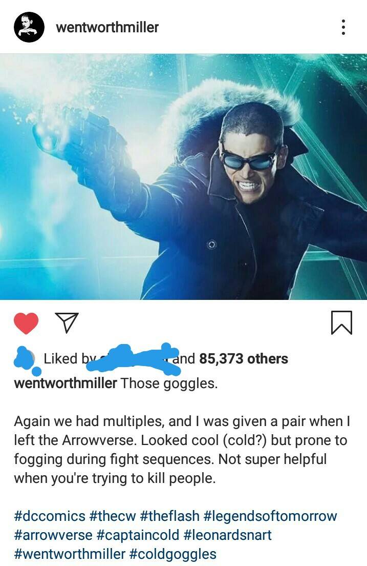 Wentworth on IG. I miss Captain Cold. | Scrolller