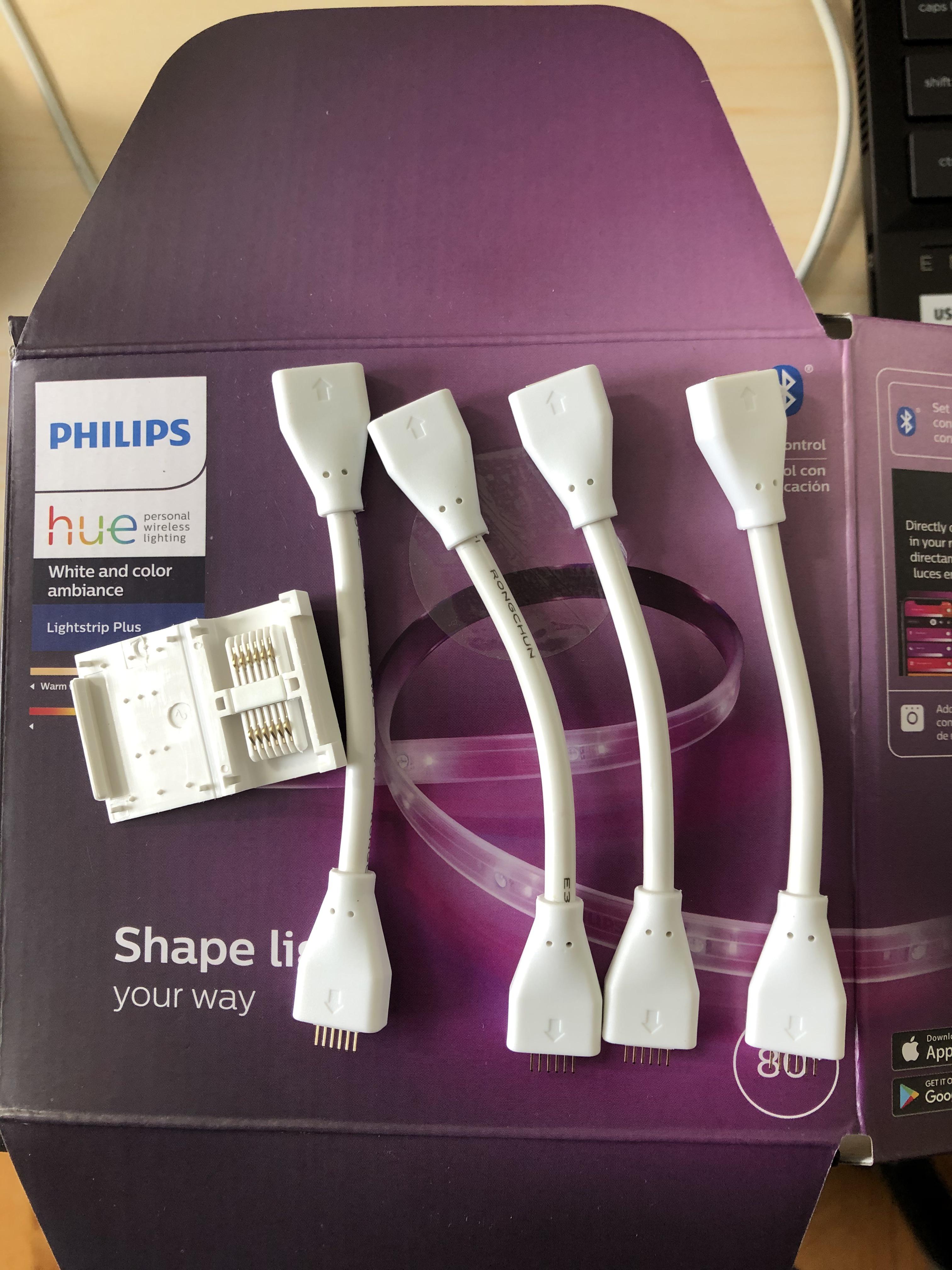 What are the white extensions for on the New Philips Lighstrip Plus with Bluetooth? | Scrolller