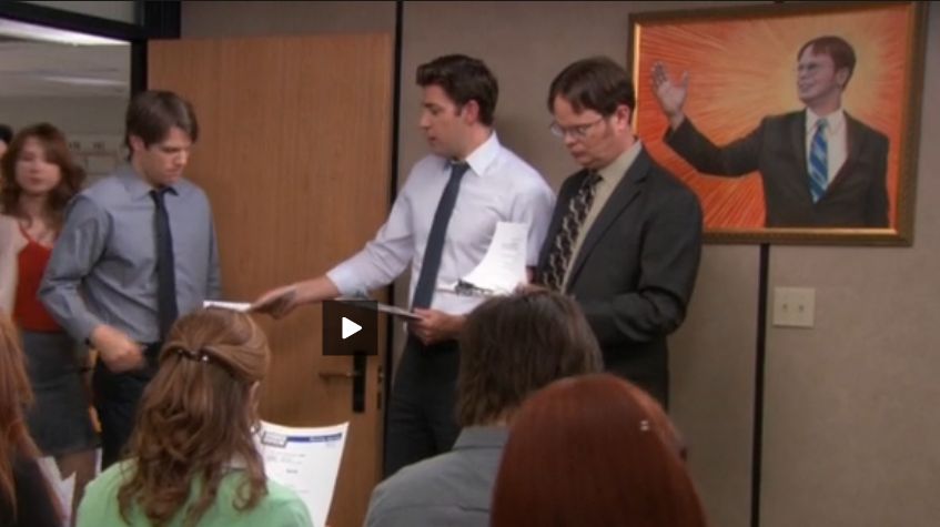 Where can I find this Kim Jong-esque painting of Dwight? | Scrolller