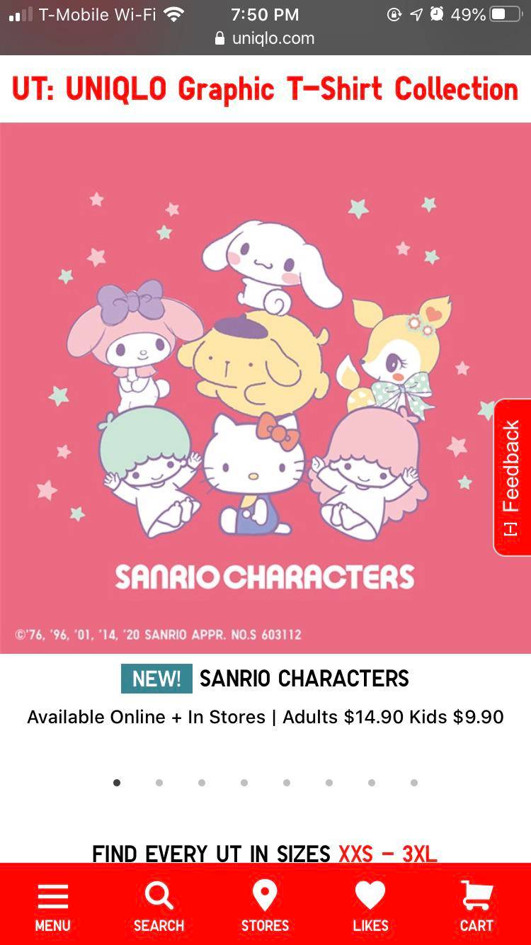 Where is the Sanrio Characters Collection for adults? | Scrolller