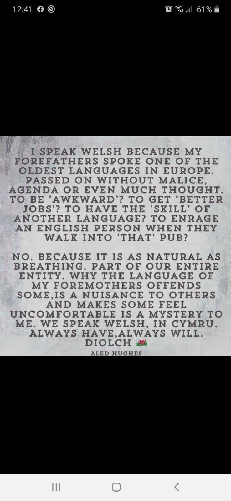 Why I speak Welsh. | Scrolller