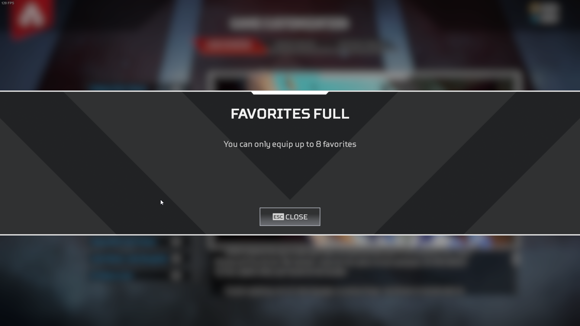 Why is there a limit to how many loading screens I can set as favorite ...