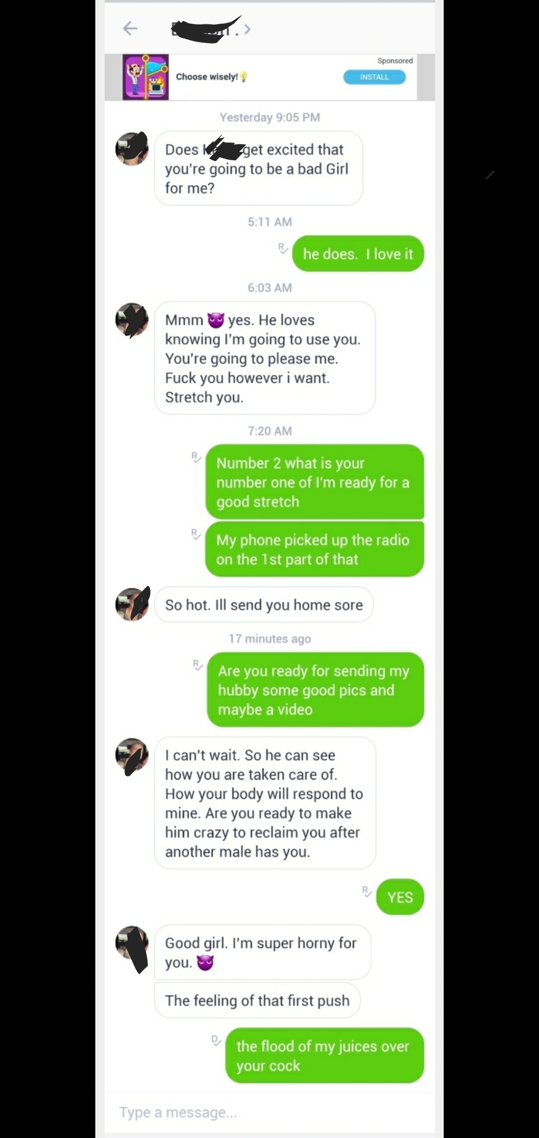 Wife texting her bull. | Scrolller