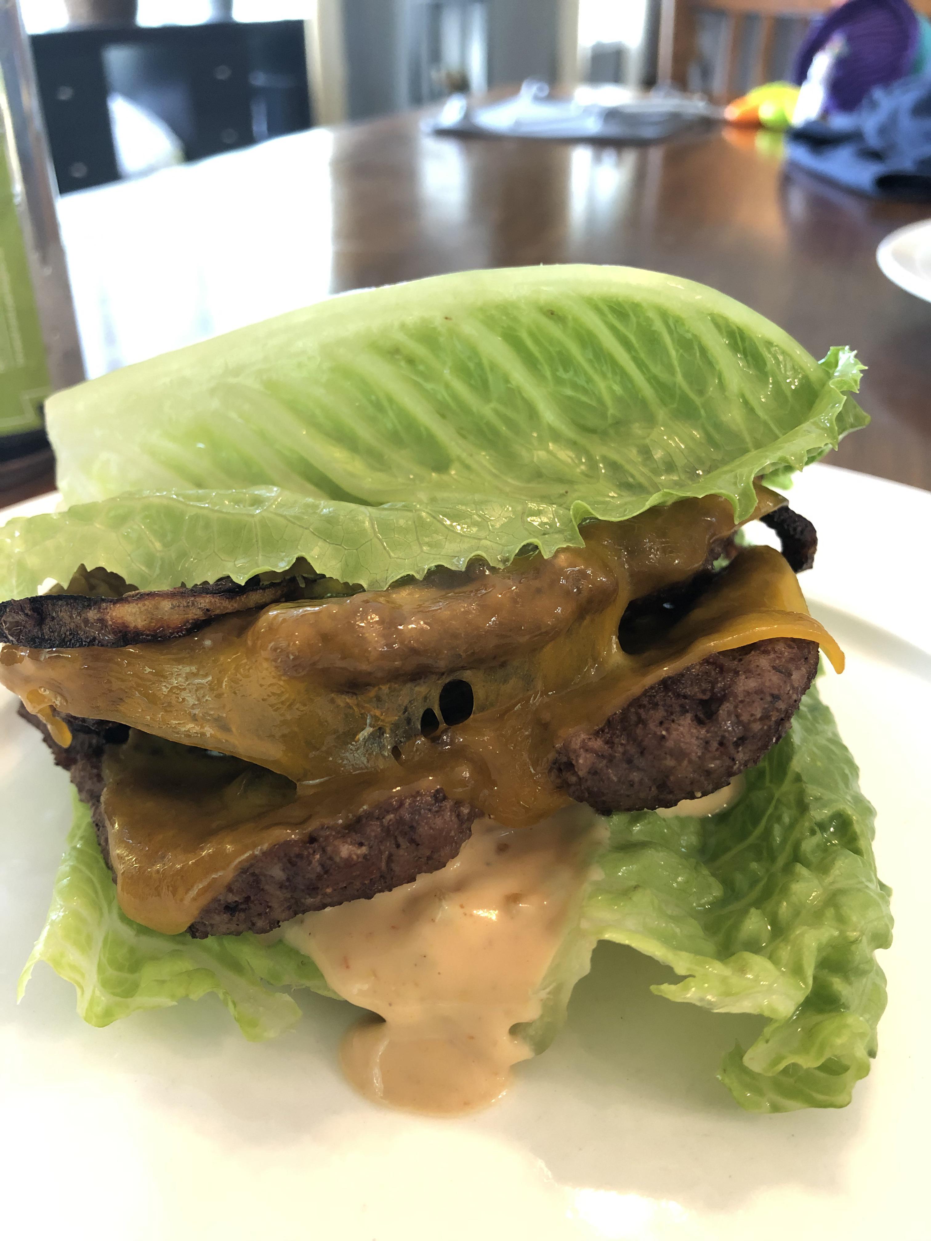 Wife wanted low carb, I wanted burgers. Not a bad compromise! | Scrolller