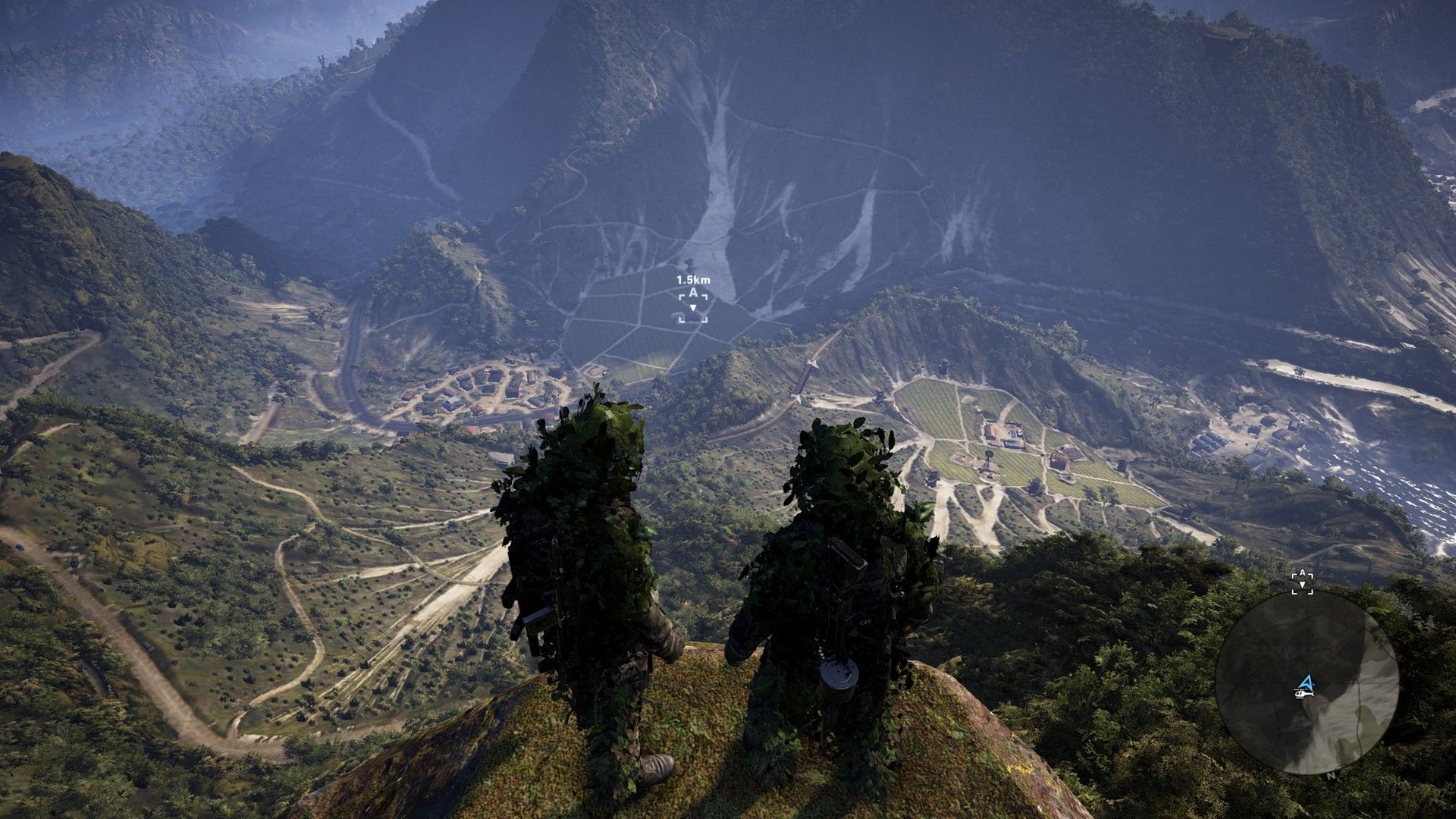 Wildlands - my buddy and I chatting about who'll jump the furthest...still love this game ...
