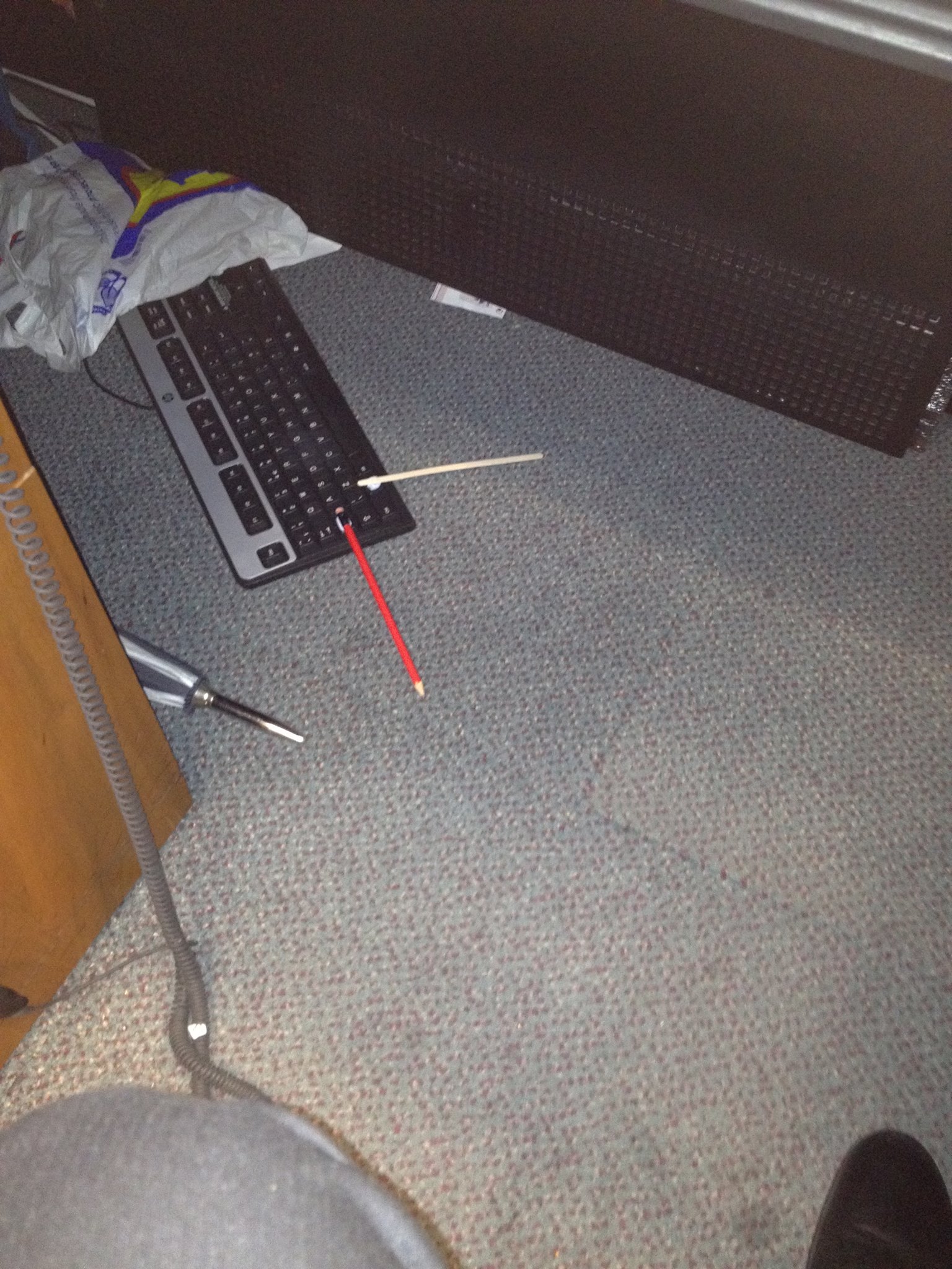 Windows Key and Caps Lock pedals on secondary keyboard to colleague's PC | Scrolller