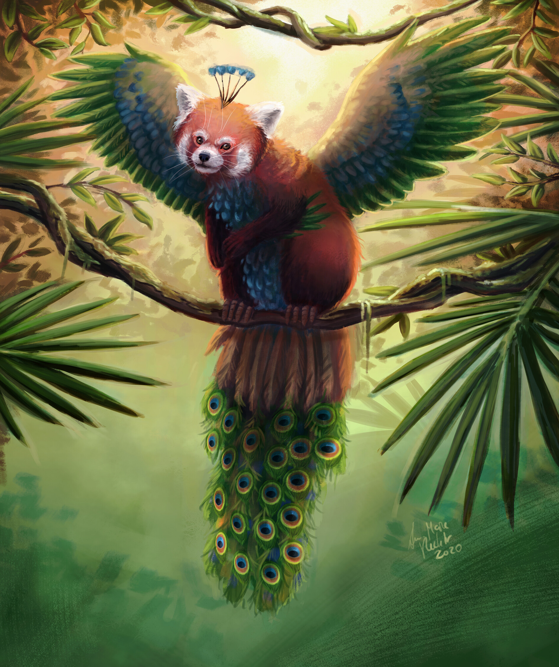Winged Red Panda by Ann-Marie Rechter | Scrolller