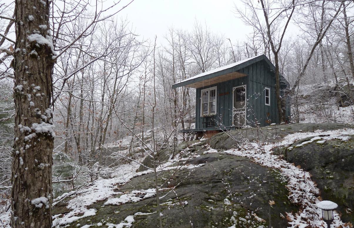 Winter fun at the off grid cabin. video link in the comments. | Scrolller