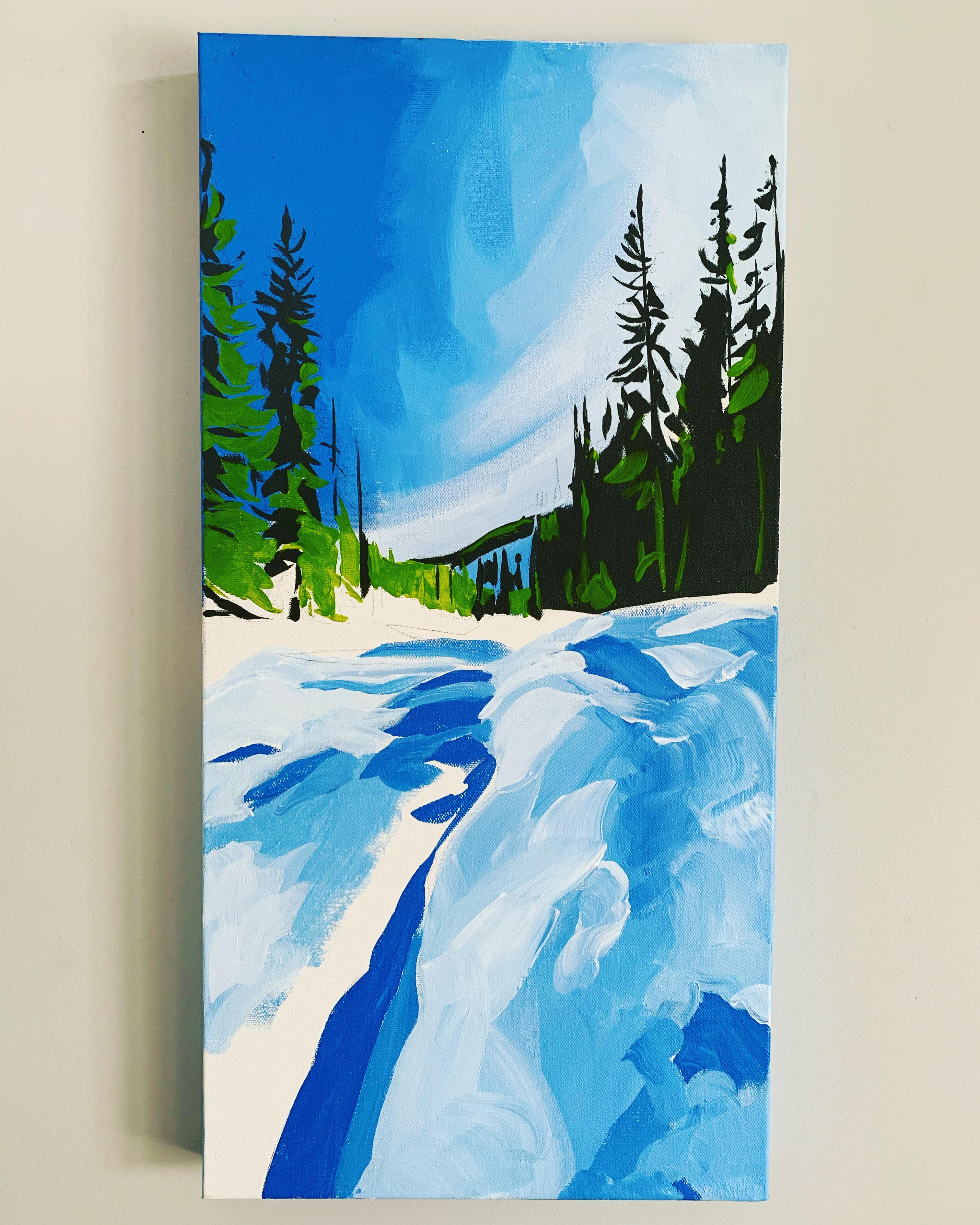 Winter Landscape, me, acrylic on canvas, 2021. | Scrolller