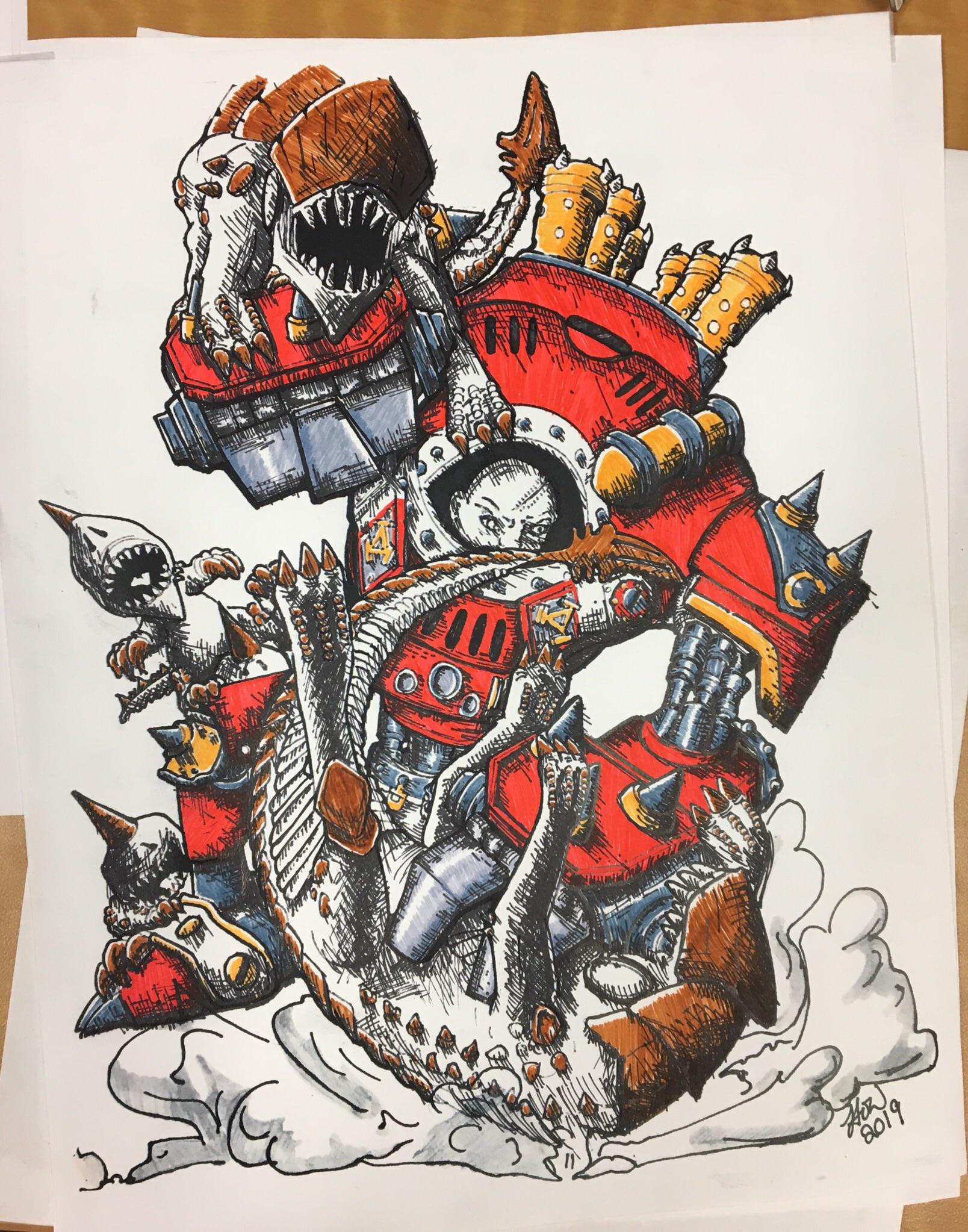 WIP- Colouring my previous WH contribution | Scrolller