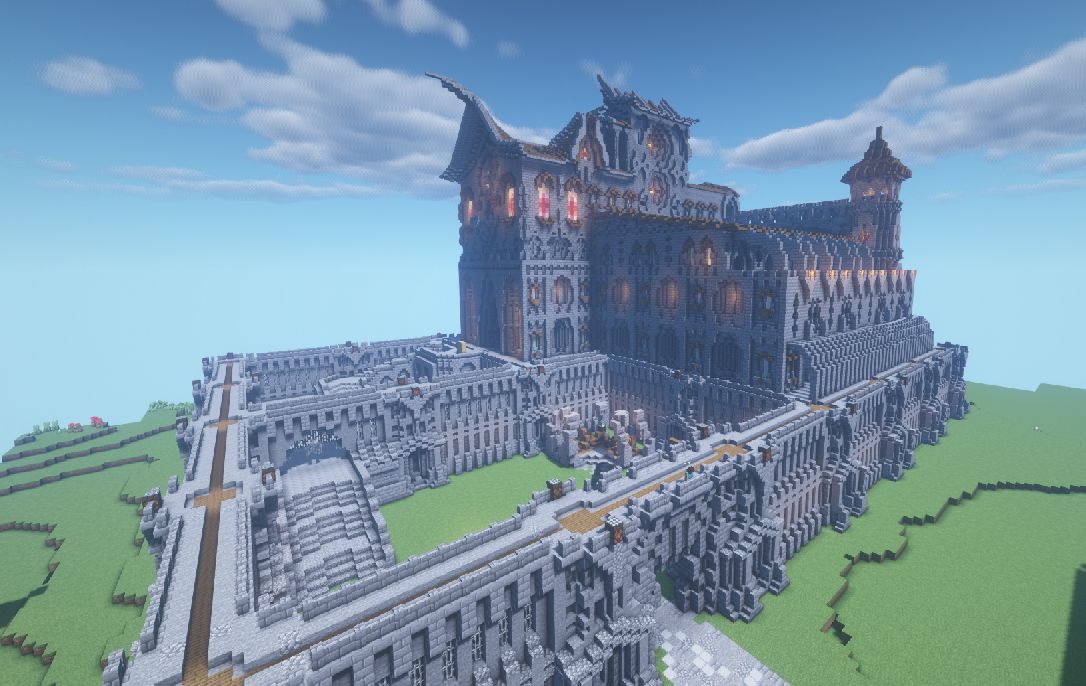 [WIP] Creating a medieval world for a server, the king's castle is mostly done. | Scrolller
