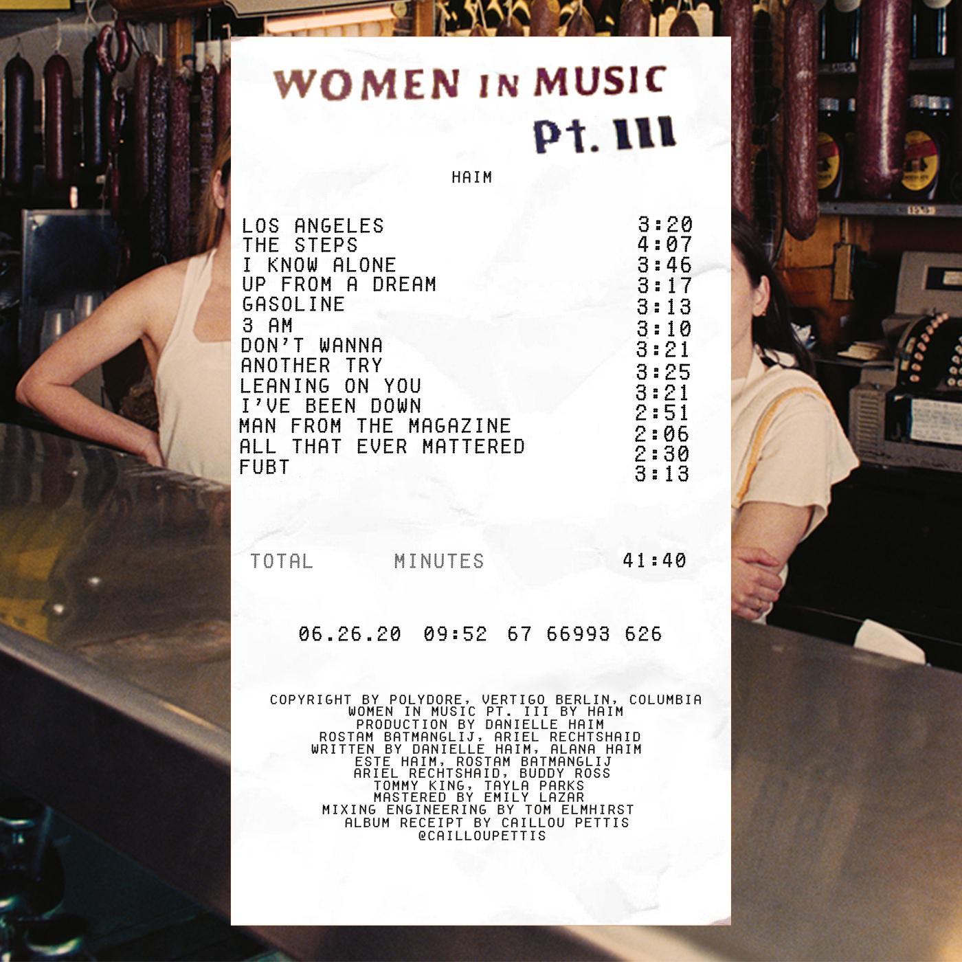 Women in Music Pt. III Album Receipt | Scrolller
