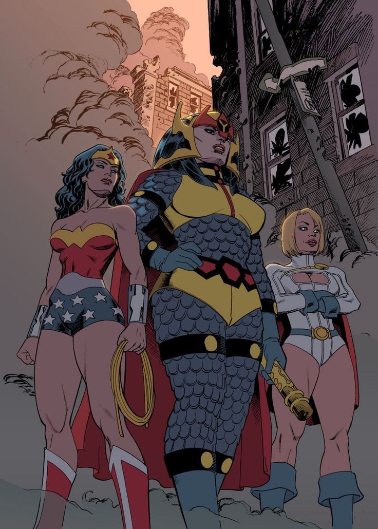 Wonder Woman, Big Barda & Power Girl by Mike Hawthorne | Scrolller