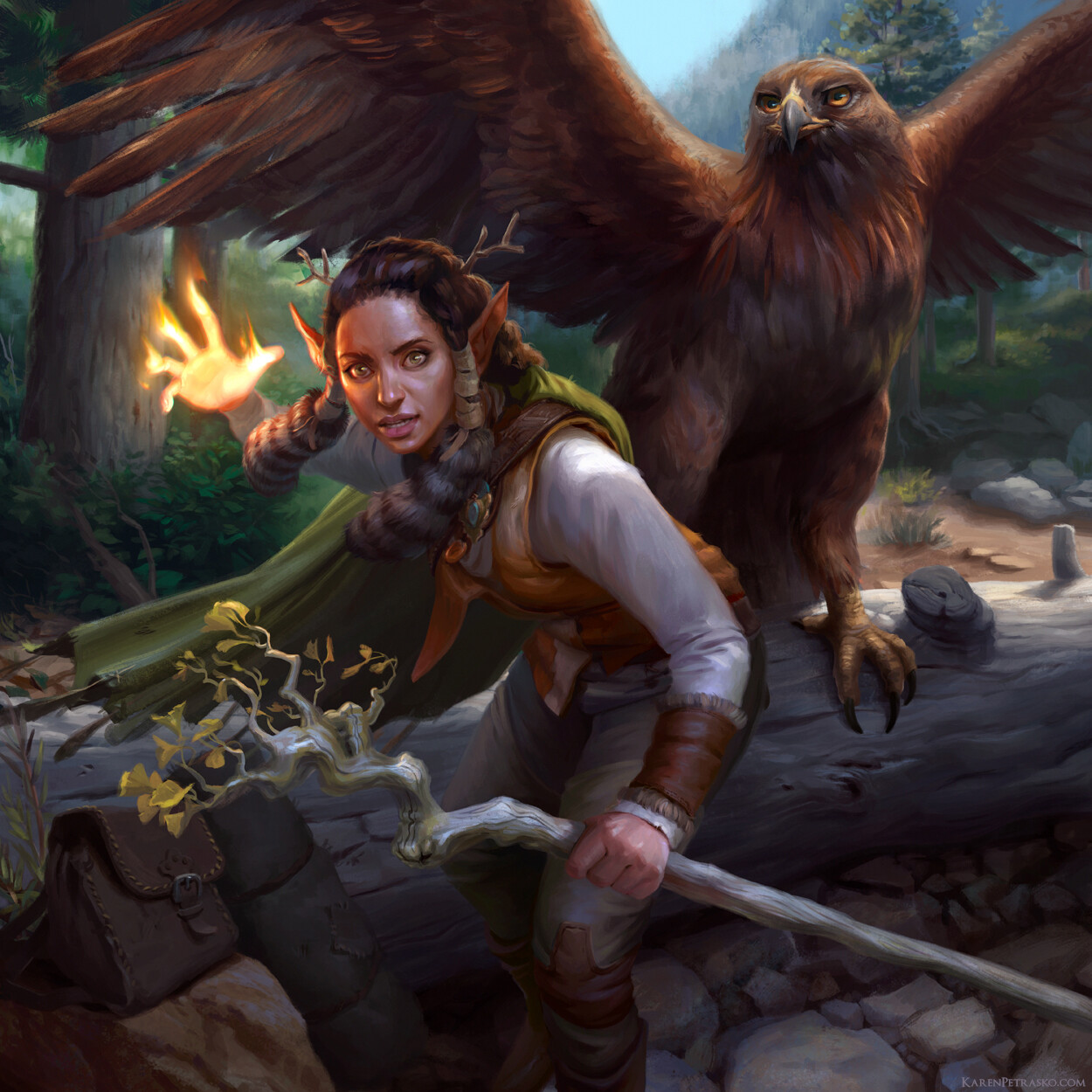 Wood Elf Druid by Karen Petrasko | Scrolller