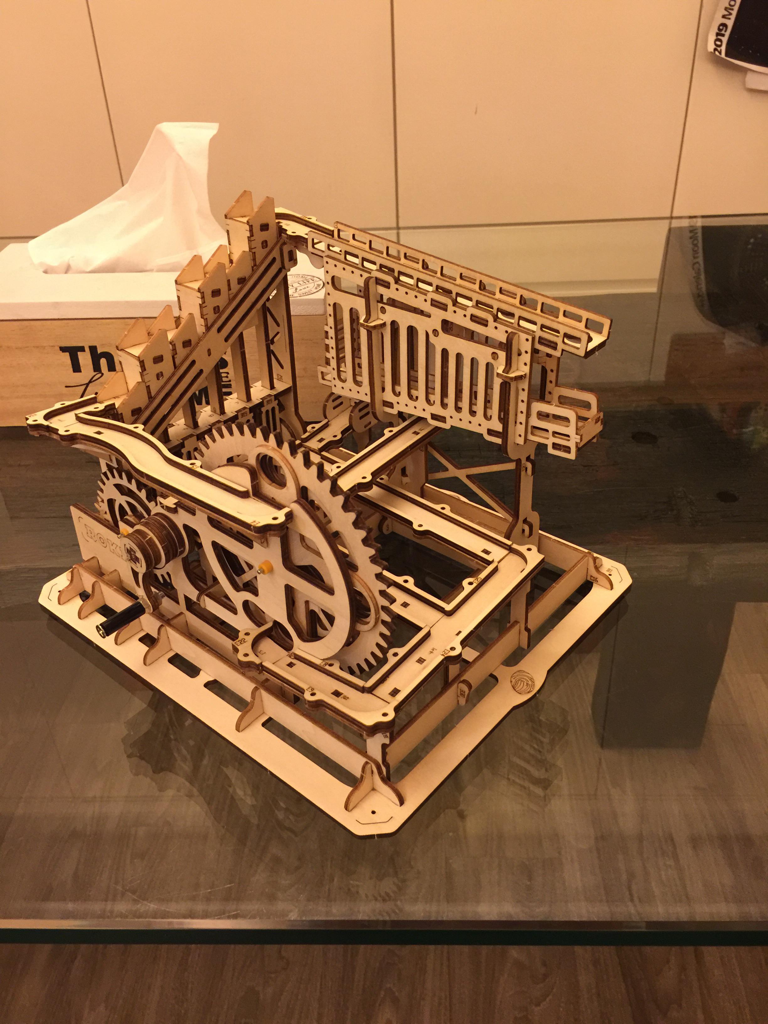 Wooden marble run, handmade and assembled by myself. | Scrolller