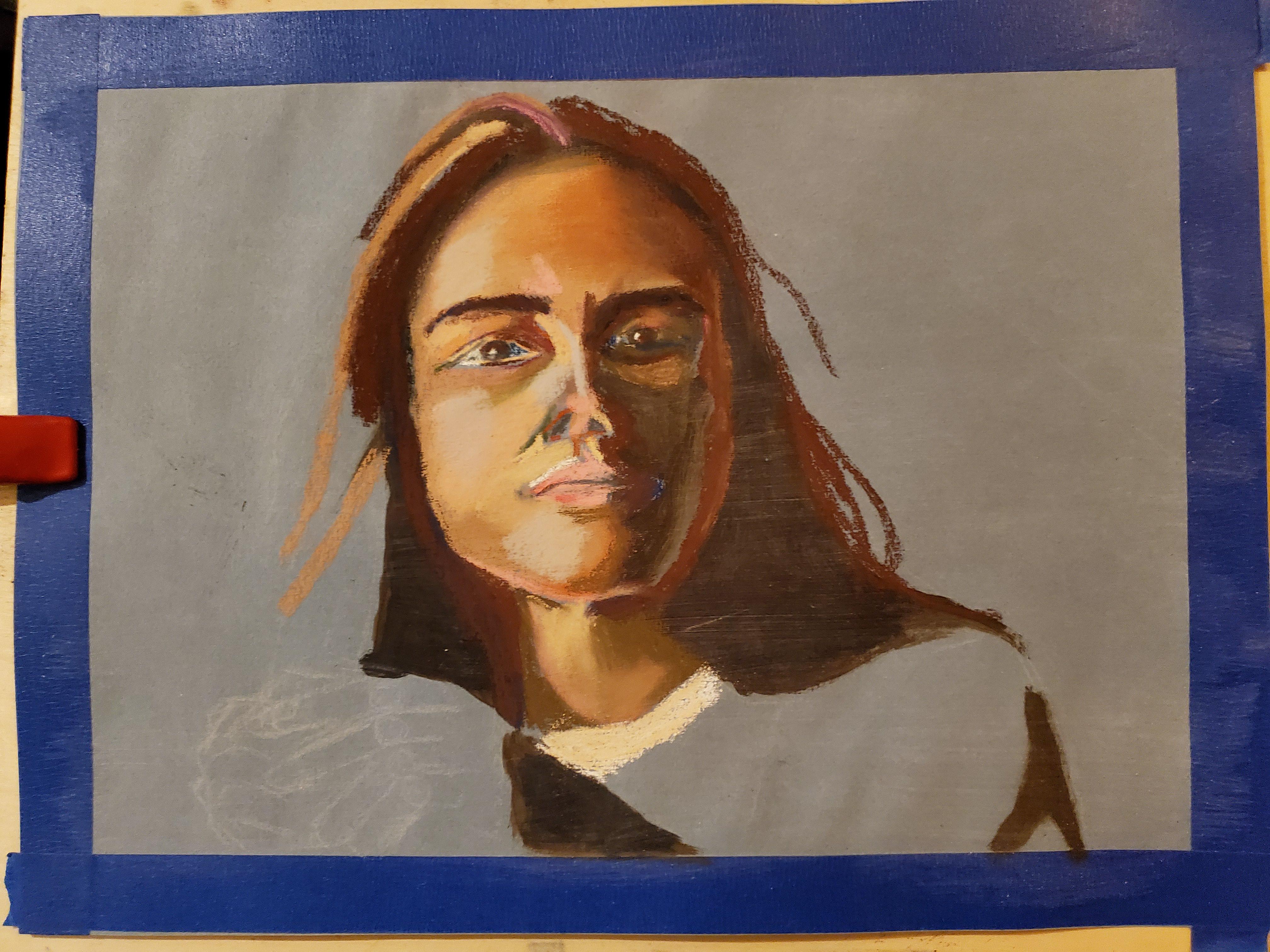 Work in progress. Using Colourfix Clear Primer for first time to give paper some tooth. Will ...