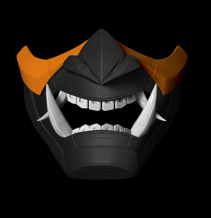 Working on a Cyberpunk style Oni mask for 3D printing | Scrolller