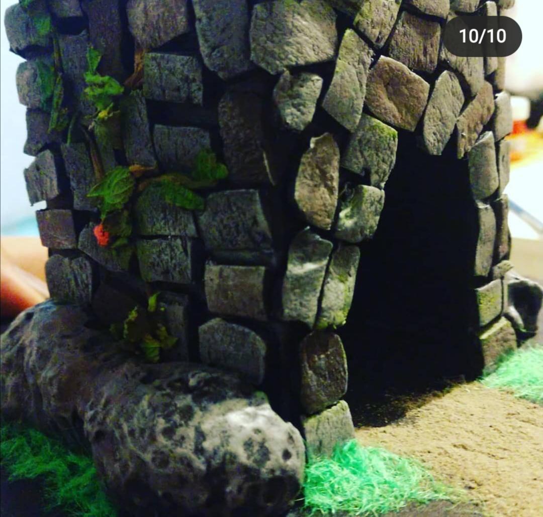 Working on a ruined tower, this is the base (?) | Scrolller