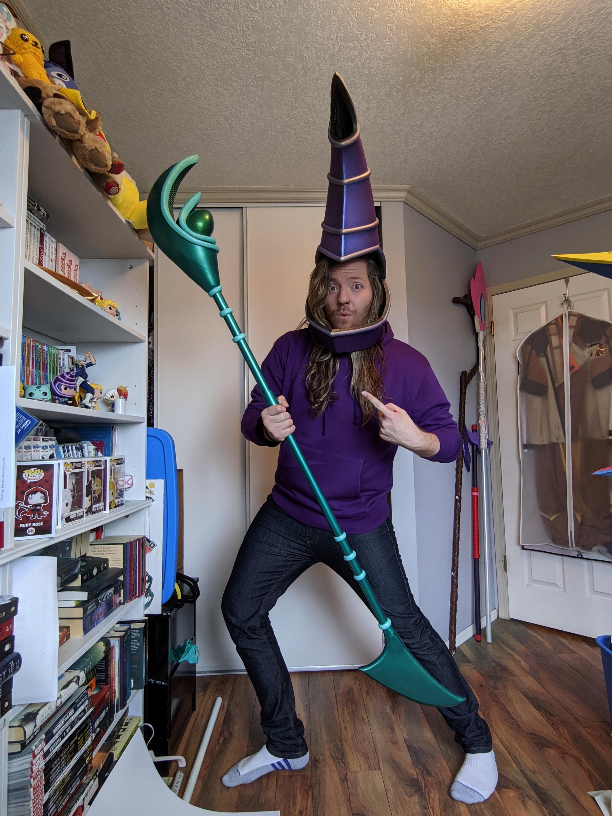 Working on My Dark Magician Cosplay for next year. I finished up the staff! | Scrolller