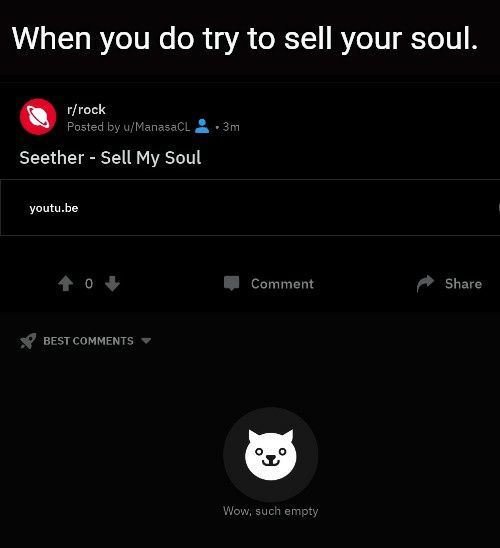 Wow such empty | Scrolller