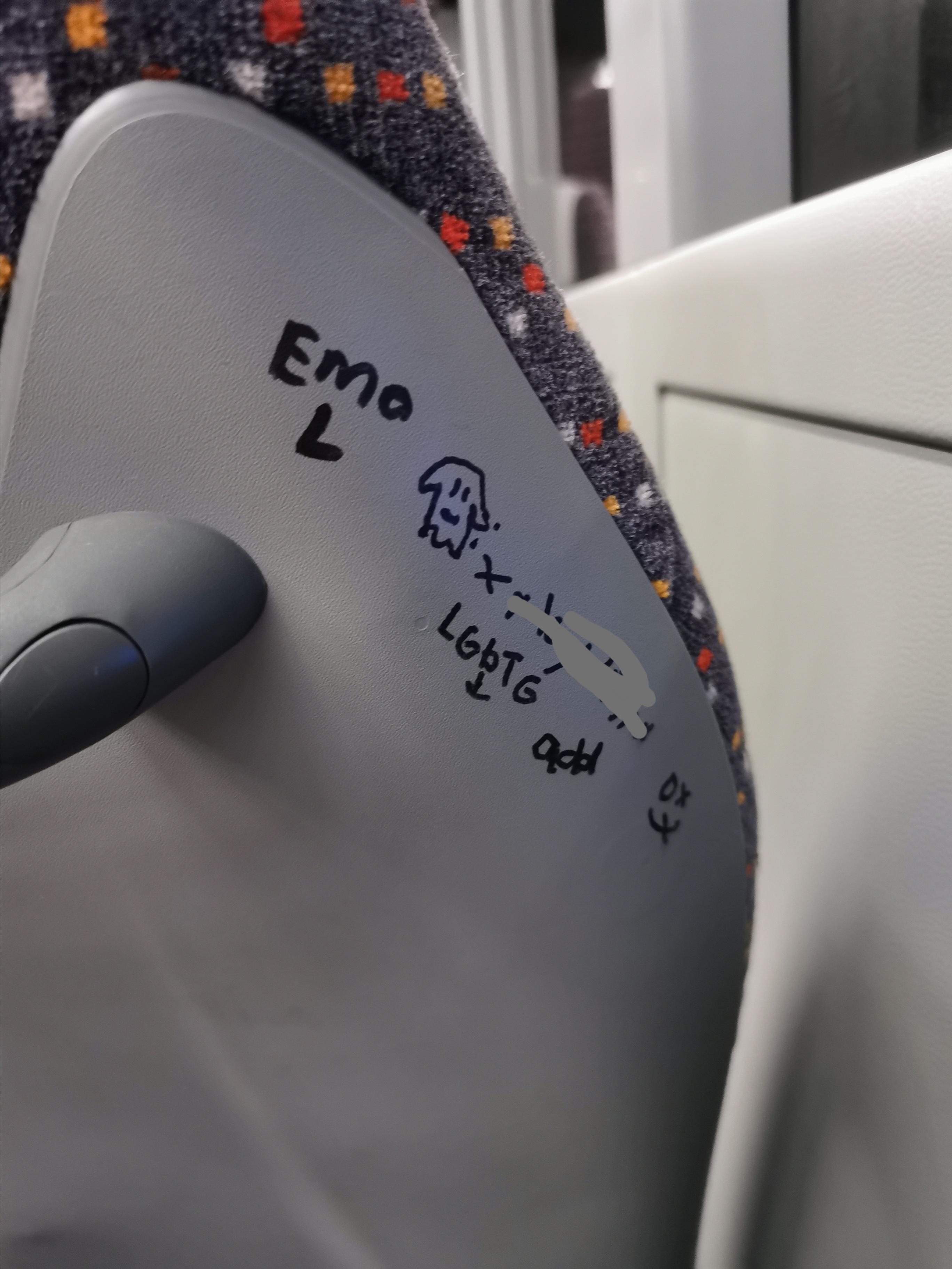 Writing your Snapchat on a brand new public bus seat | Scrolller