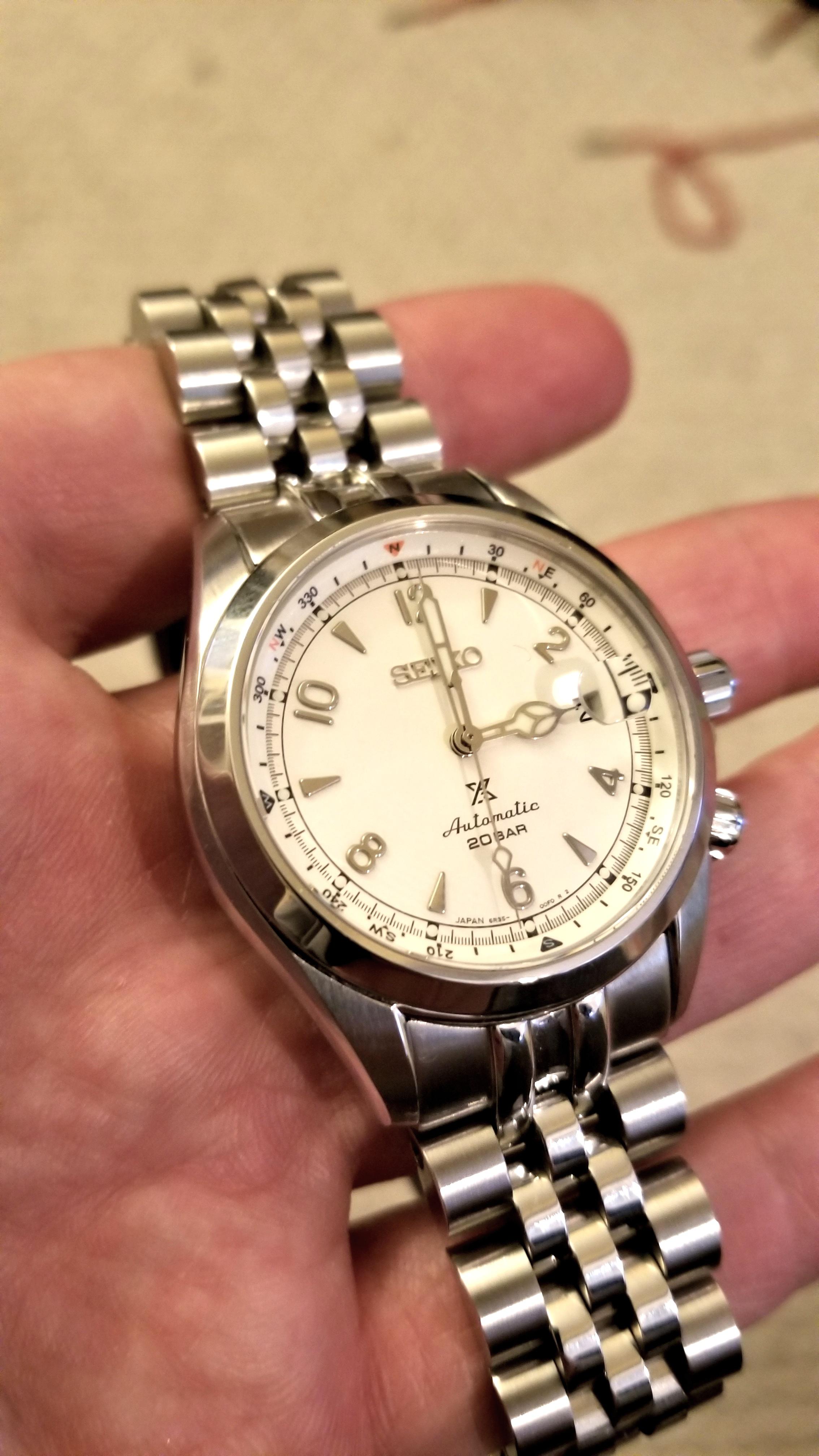 [WTS] Seiko SPDC089 JDM White Alpinist on Strapcode Jubilee | Scrolller