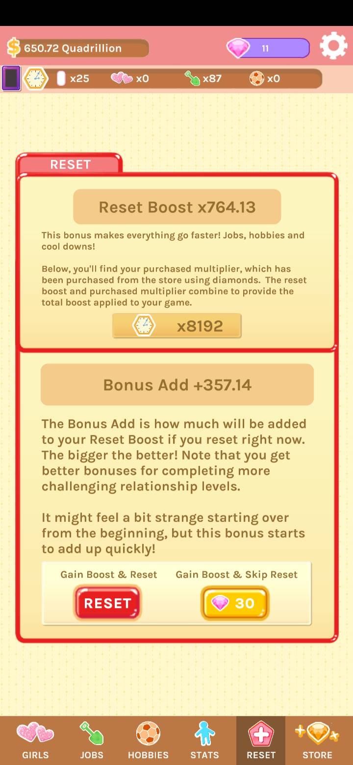 YAHOO! Time to max out the reset boost now | Scrolller